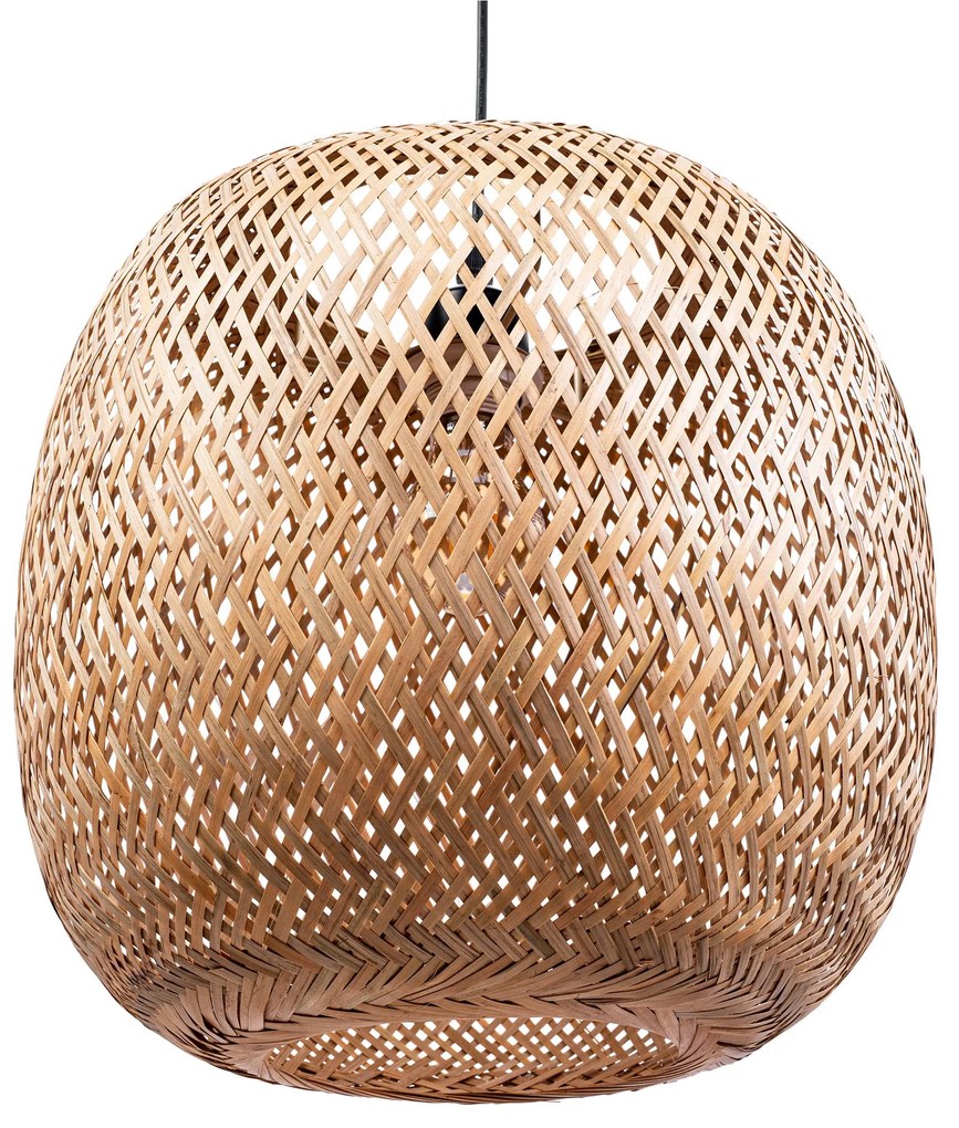 Toolight Natural, závěsné svítidlo 1xE27 APP1326-1CP, přírodní hnědá, OSW-05368