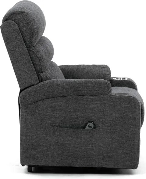 Polohovací křeslo šedé, elektrické TV-S8348 GREY2