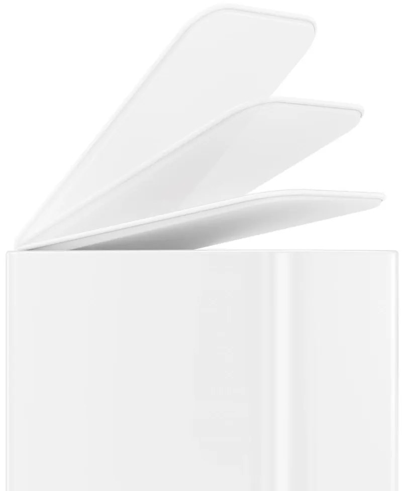 Pedálový úzký odpadkový koš Simplehuman – 5 l, bílá ocel
