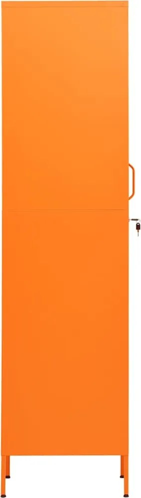 Uzamykatelná skříň oranžová 35 x 46 x 180 cm ocel 336255