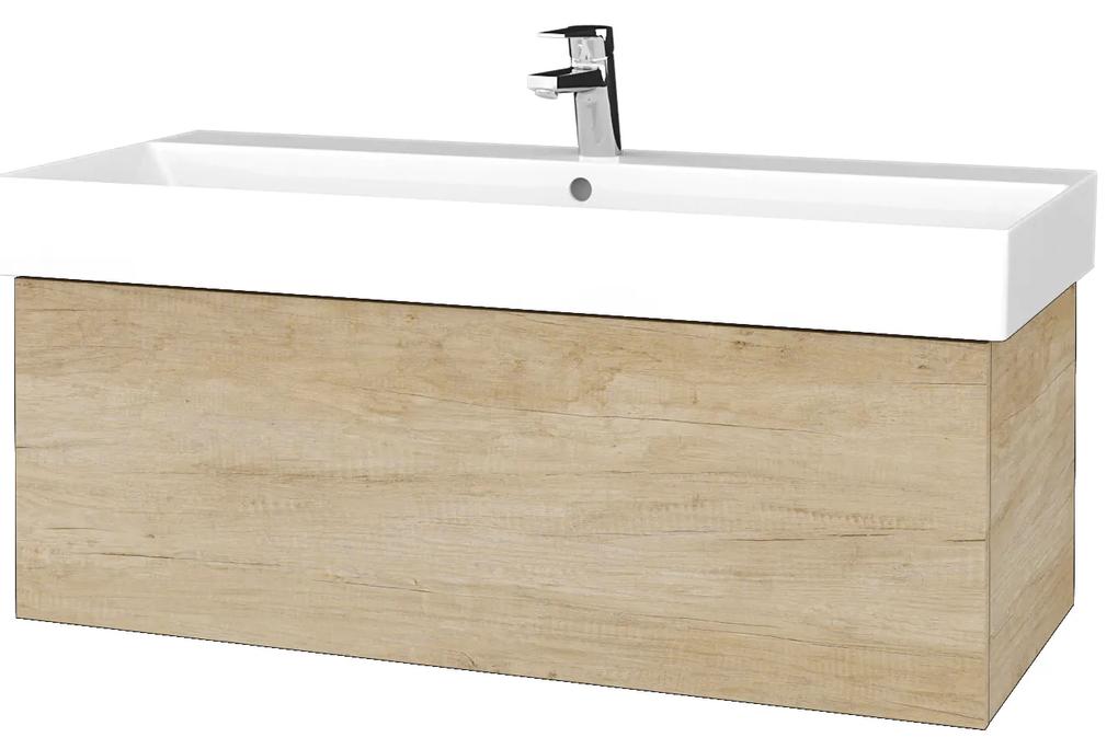 Dřevojas Koupelnová skříň VARIANTE SZZ 100 Varianta: N01 Bílá lesk / D16 Beton tmavý