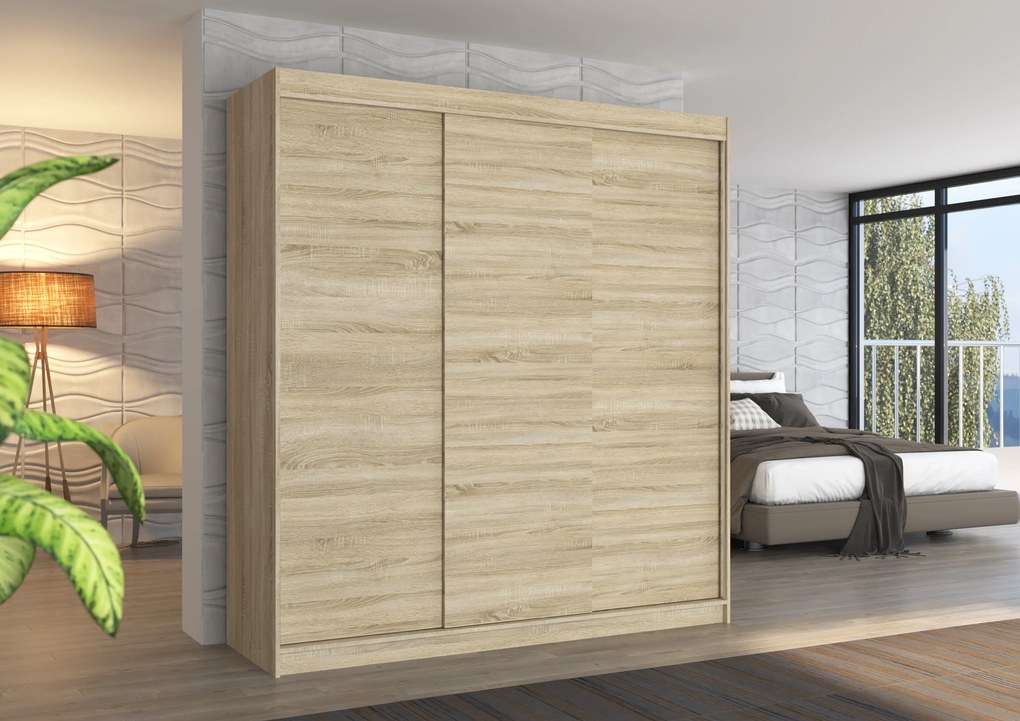 ADRK Furniture Posuvná skříň MEGAN 200 SW-MEG-S-200+A688