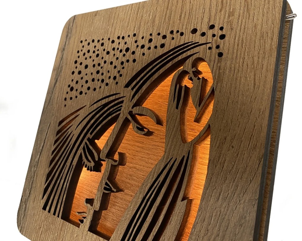 "Romance" lampa 19x19cm provedení povrchu: dub světlý