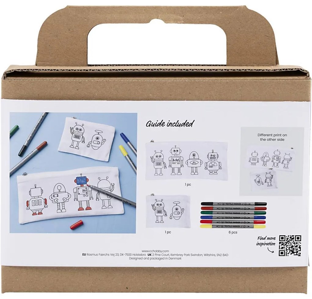 Creativ Company Kreativní sada Mini Craft Kit Textile Colouring Robot