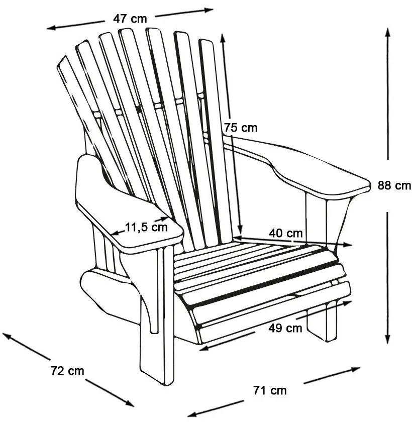 Dřevěná skládací zahradní židle