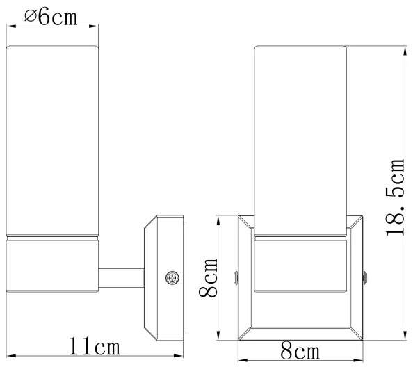 Globo 7815 - Koupelnové nástěnné svítidlo SPACE 1xE14/40W/230V IP44