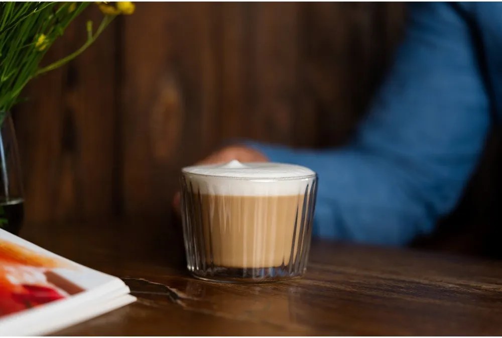 Skleněné šálky v sadě 2 ks na cappuccino 250 ml Livio Duo – Vialli Design