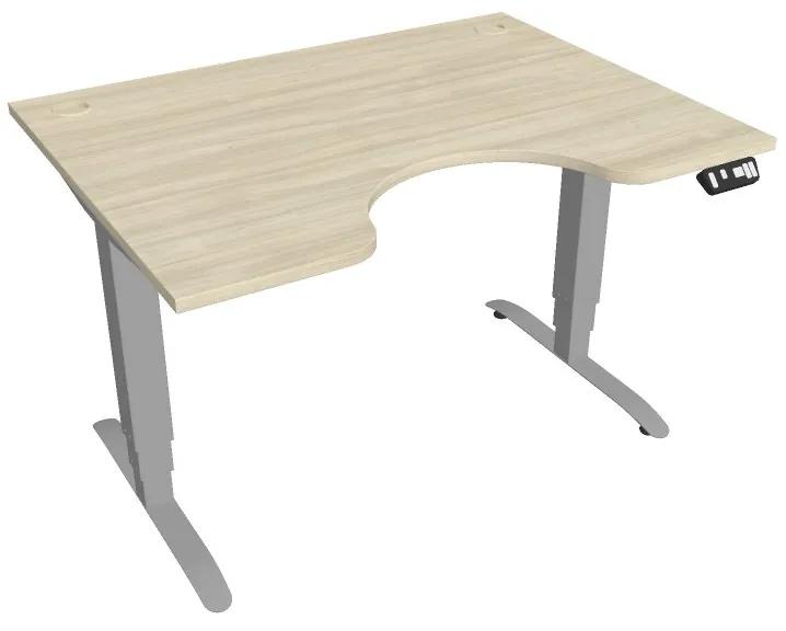 Hobis Motion Elektr. nastavitelný stůl 120x90 s pamětí - HOBIS ERGO MOTION MSE 3M 1200 Dekor stolové desky: akát, Barva kovové podnože: stříbrná