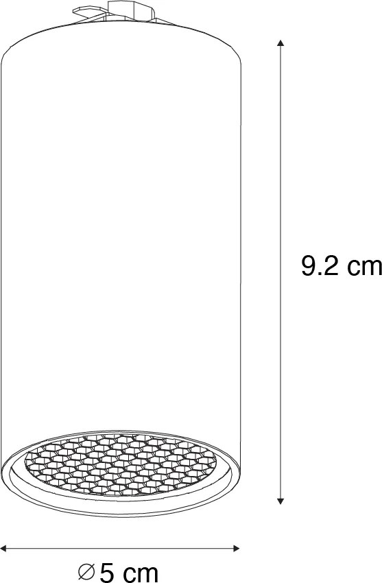 Moderní černé bodové světlo pro 1-fázový kolejnicový systém GU10 35mm - Iconic Ruby Honey