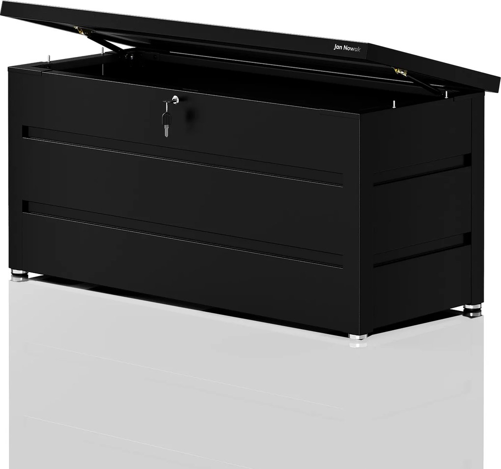 Velký zahradní a balkonový box černý: CARRIE 1190 x 520 x 587 mm
