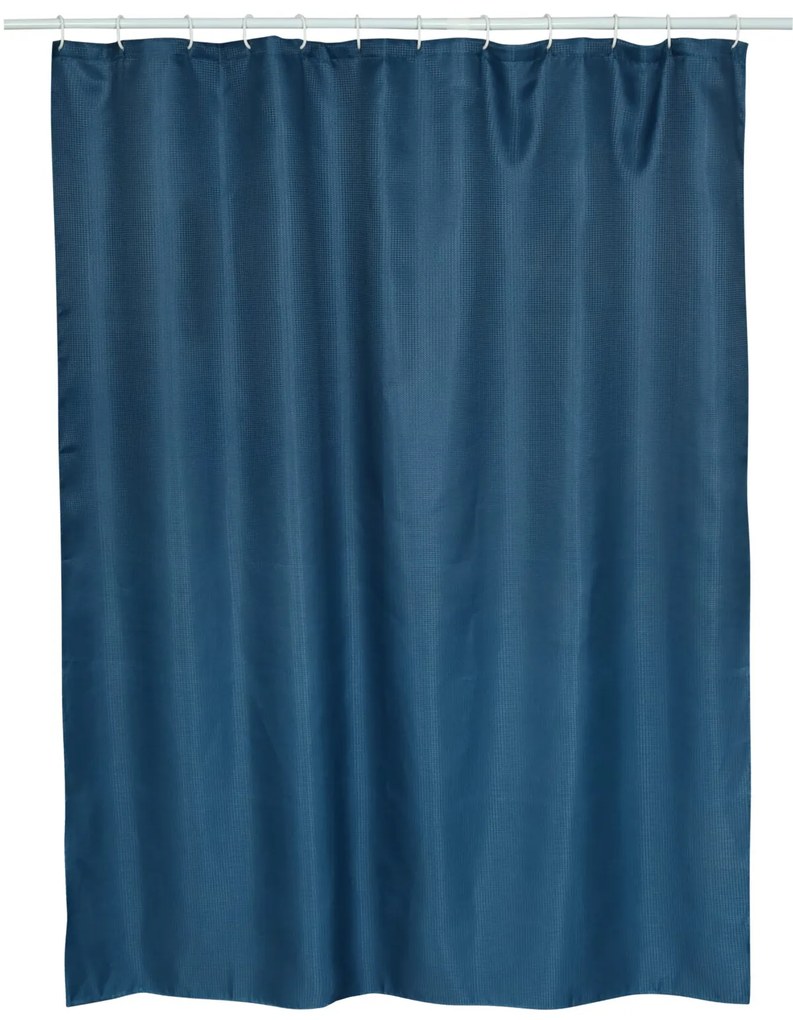 Erga RIST, sprchový závěs s háčky (12ks) 200x180 cm, tmavě modrá, ERG-08379