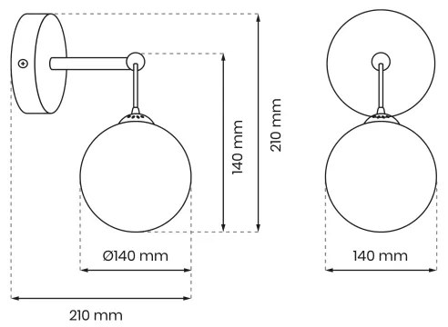 Nástěnná lampa REFLEX 1xE14/40W/230V
