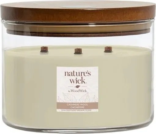 Velká svíčka Cashmere Wool Nature’s Wick WoodWick