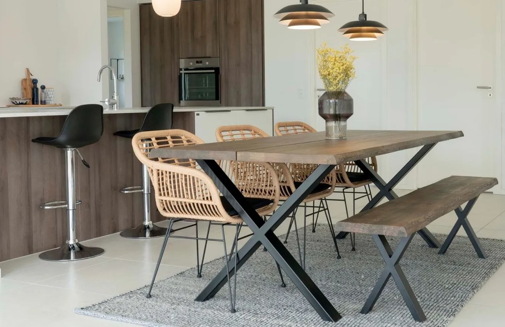 Nordic Living Přírodní ratanové křeslo Flot