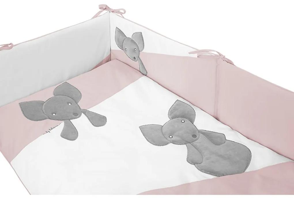 5-dílné ložní povlečení Belisima Mouse 90/120 růžové