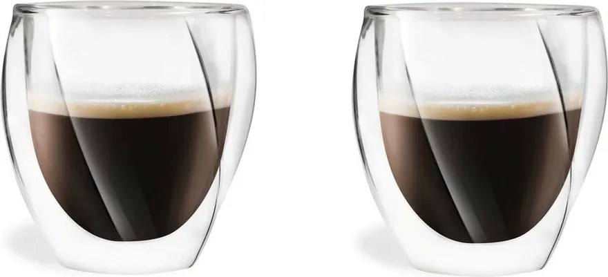 Dvoustěnné hrnky na cappuccino v sadě 2 ks 250 ml Cristallo – Vialli Design