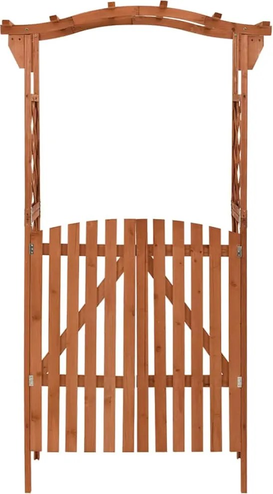 Pergola s brankou 116 x 40 x 204 cm masivní jedle 316389