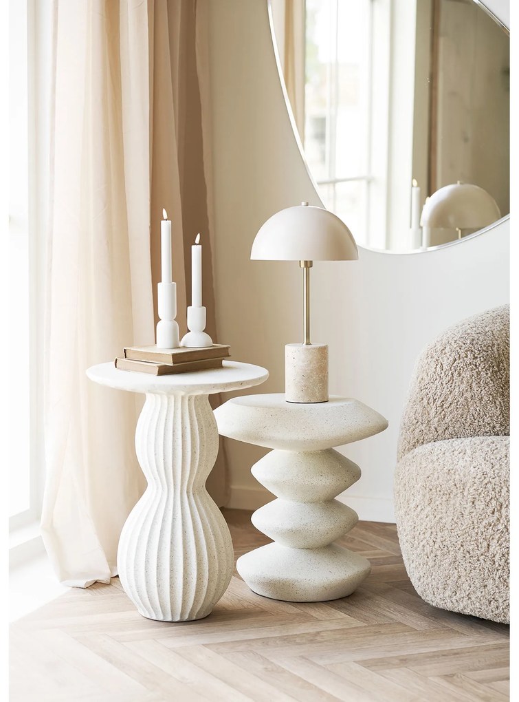 House Nordic Odkládací stolek BLACKBURN bílý ø36 cm
