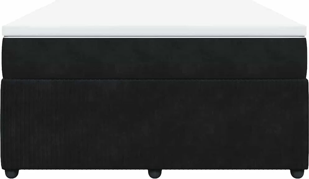 Box spring postel s matrací černá 160x200 cm samet 3285652