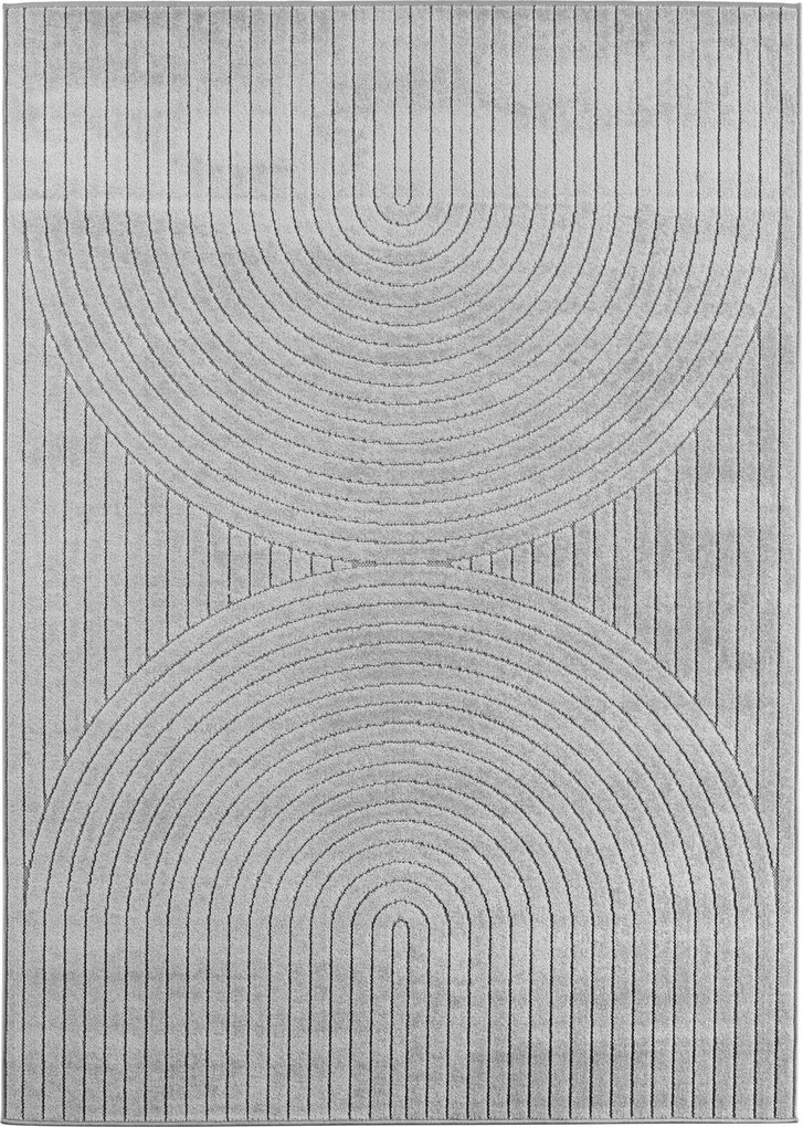 Ayyildiz, Kusový koberec Nova 1201 silver - na ven i na doma, 140x200, šedá, chodba / předsíň