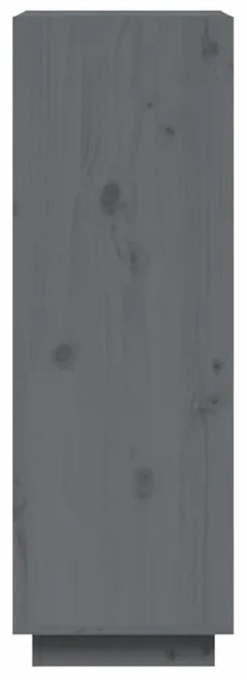 Petromila Knihovna / dělicí stěna šedá 60 x 35 x 103 cm masivní borovice