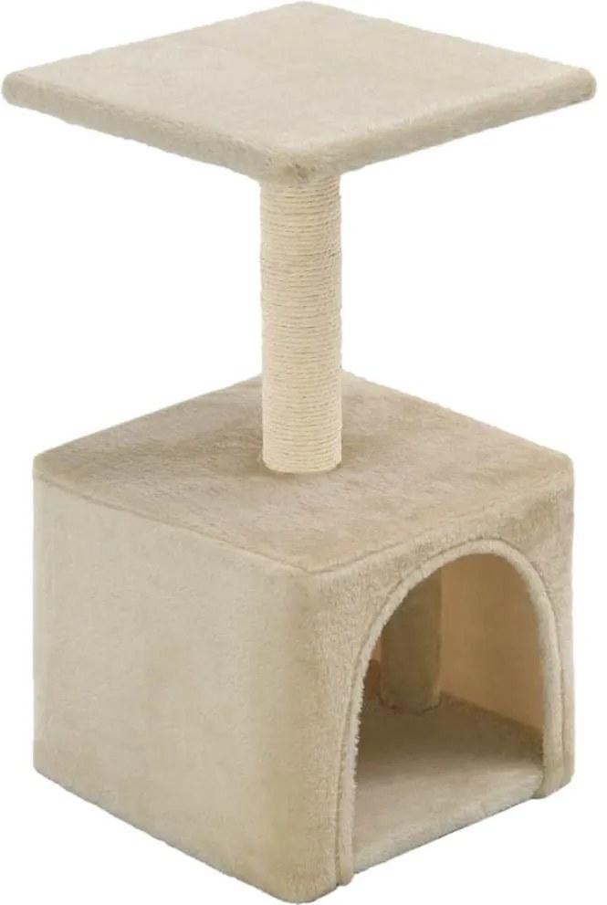 Škrabadlo pro kočky sisalové sloupky 55 cm béžové 170539