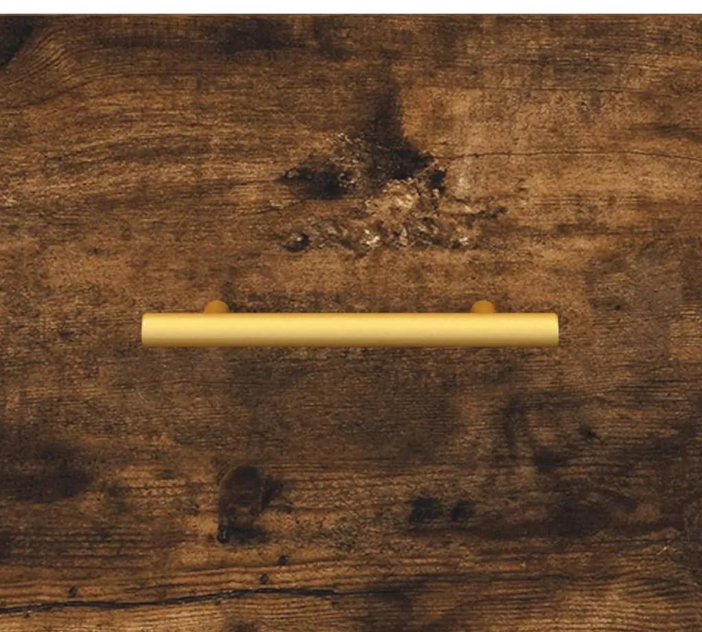 Skříň highboard kouřový dub 69,5 x 34 x 180 cm kompozitní dřevo,  3199934