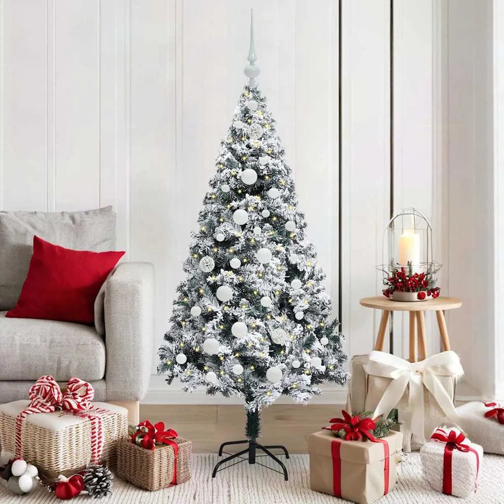 Umělý vánoční stromeček Bílá 150 cm PVC, ocel a plast 3396952