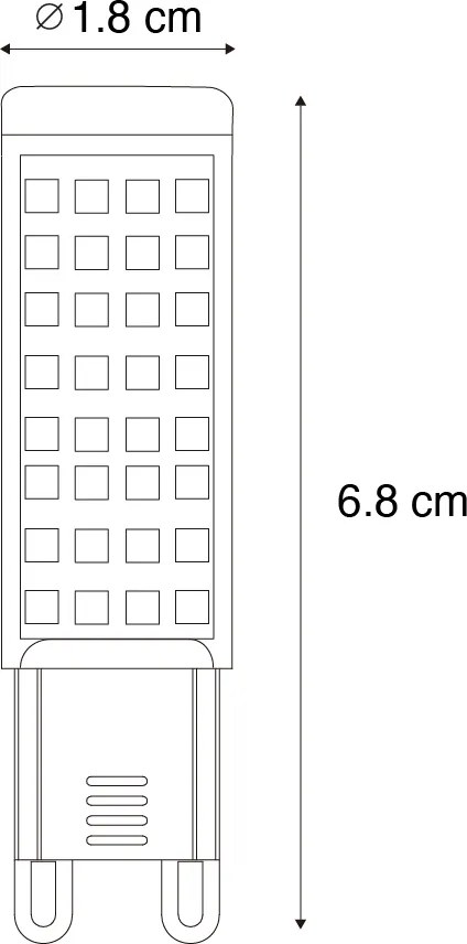 Sada 5 stmívatelných LED žárovek G9 5,5W 500 lm 2700K