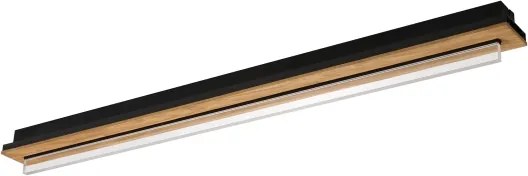 Brilagi - LED Stropní svítidlo WOODY FLAT LED/25W/230V 118 cm dub/černá