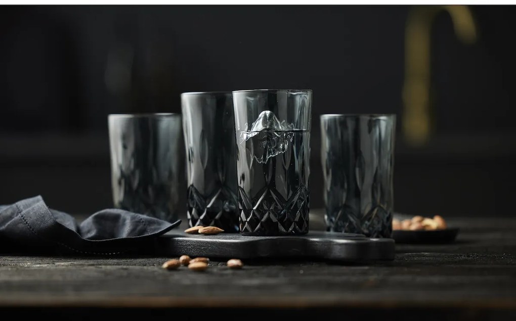 Lyngby Glas Sada sklenic Highball Sorrento 38 cl (4 ks) Smoke