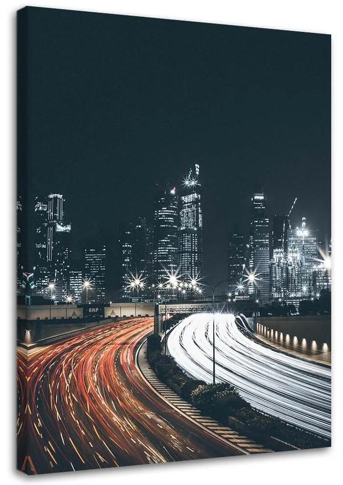 Gario Obraz na plátně Město v noci Rozměry: 40 x 60 cm
