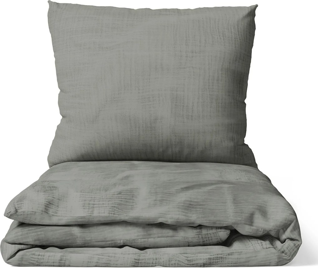 Mušelínové povlečení Grey Velikost: 140 x 200 + 70 x 90