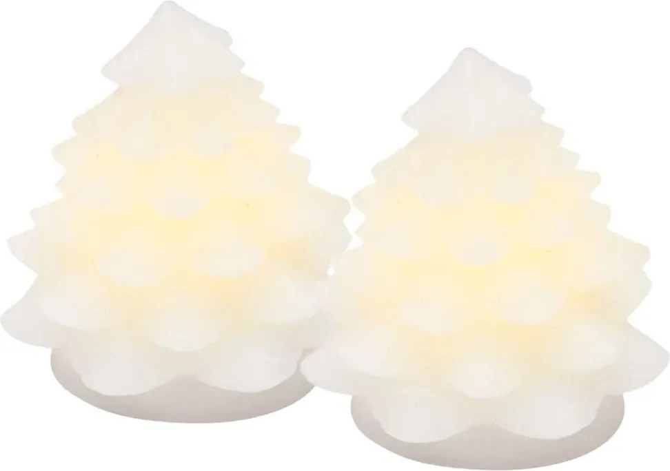 LED svítící stromeček Carla 7 cm, sada 2 kusy, matný