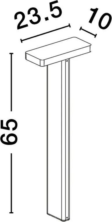 NV 9492780 Venkovní sloupkové svítidlo POET antracitový hliník a čiré sklo LED 16W 3000K 220-240V 90st. IP65 - NOVA LUCE