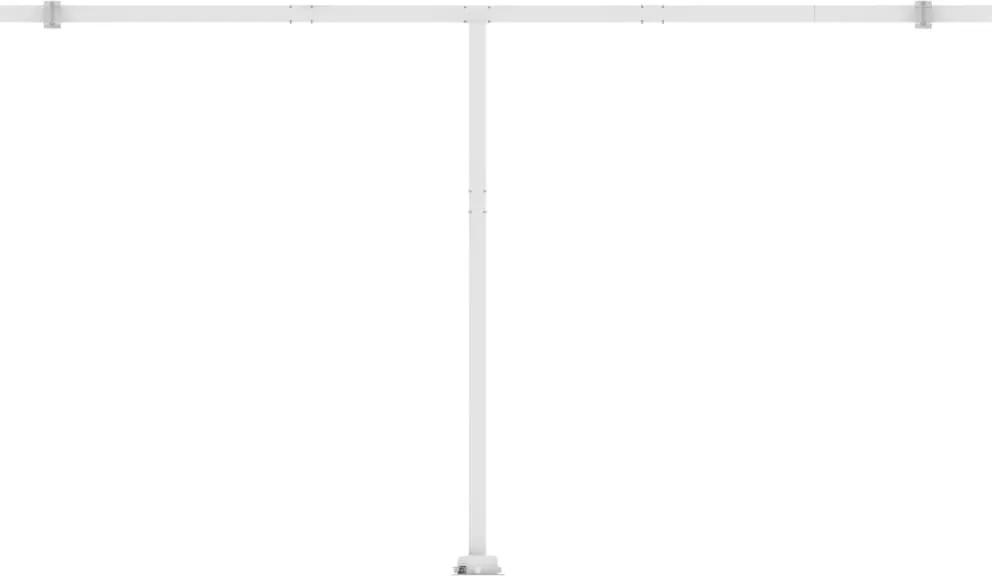 vidaXL Automatická markýza LED a senzor větru 500 x 300 cm [3069592] Barva: Modro-bílá