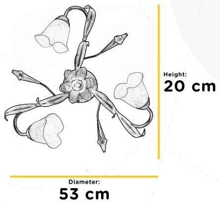 ONLI - Stropní svítidlo LUCREZIA 3xE14/6W/230V bronzová