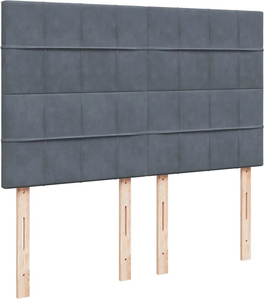 Box spring postel s matrací tmavě šedá 160x200 cm samet 3292383
