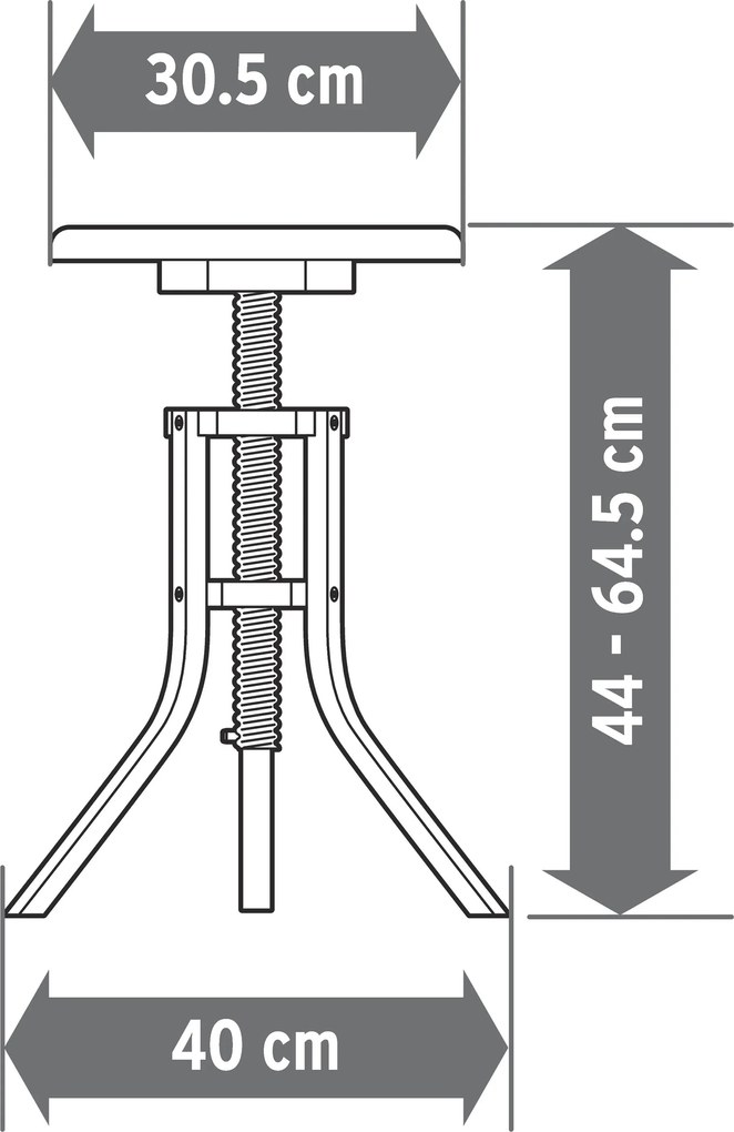 Tchibo - Šroubovací stolička - barva: bílá