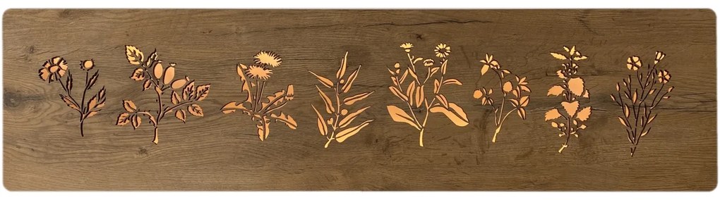 Li-Go "Byliny" světelný obraz 230V 120x31cm provedení povrchu: ořech
