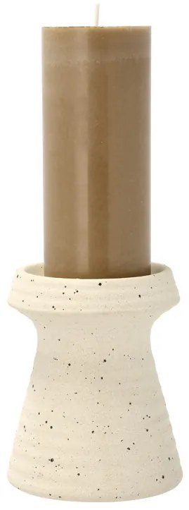 Villa Collection Kameninový svícen Elv 10x11,5 cm Offwhite