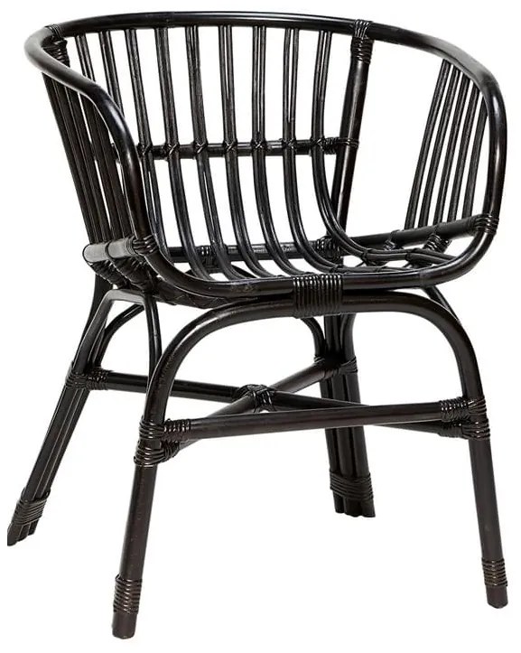 Zahradní židle Hübsch Gimi, ratan/černá