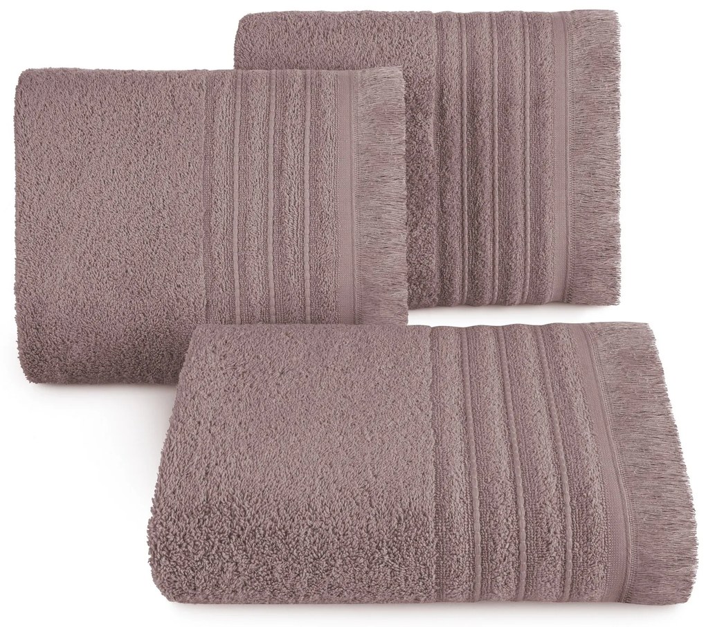 BAVLNĚNÝ RUČNÍK MIRENA 50X90 CM HNĚDÁ