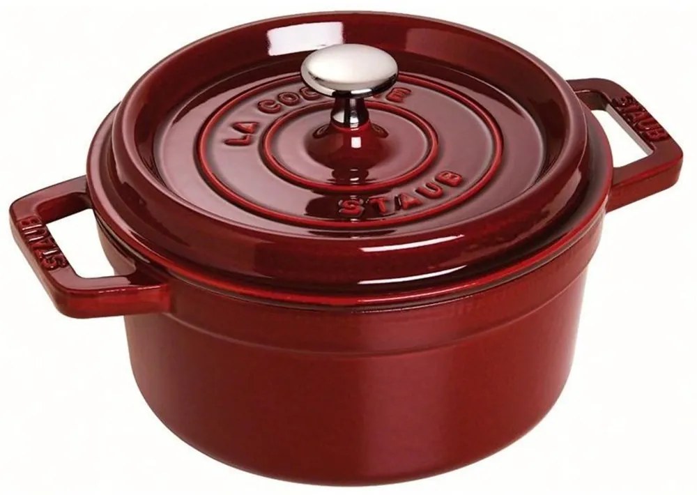 Hrnec STAUB  kulatý 22cm vínový 2,6l