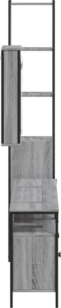 vidaXL 4dílný set koupelnového nábytku kompozitní dřevo [3214808] Barva: Černá