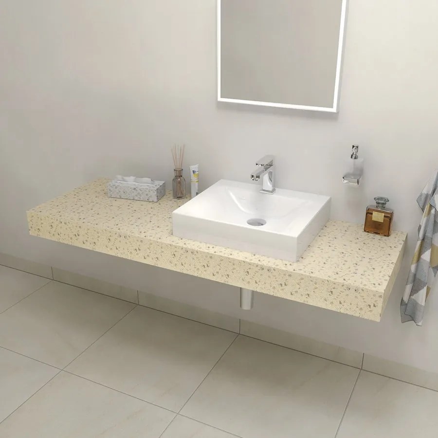 SAPHO - TAILOR rockstone deska 140x50 cm, provedení límce C TR140C