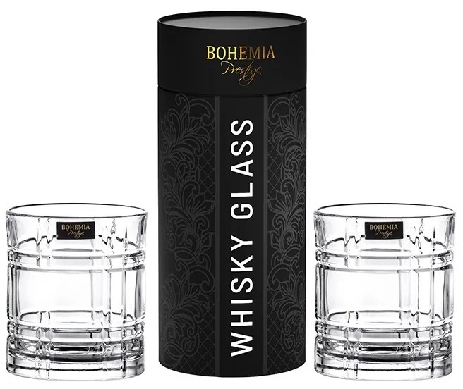 BOHEMIA PRESTIGE SEMPRÉ SKLENICE NA WHISKY V TUBĚ 340 ML SADA 2KS