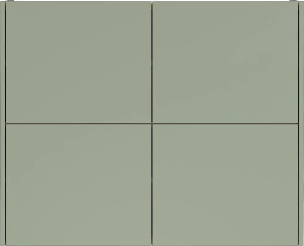 Šedozelená matná závěsná skříňka 97x79x27 cm Binetto – Germania