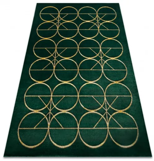 Dywany Łuszczów, Kusový koberec Emerald 1010 green and gold, 160x220, zelená, kancelář