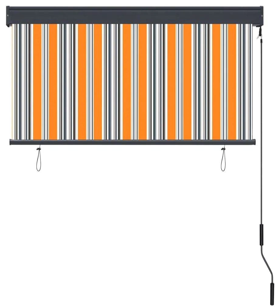 vidaXL Marketos Venkovní roleta 120 x 250 cm žlutomodrá